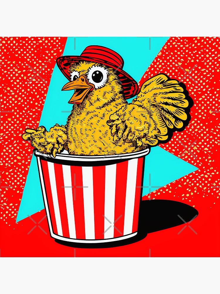 "Extra Crispy Chicken Pop Art" Sticker for Sale by Soda-Pop-Art-87 ...