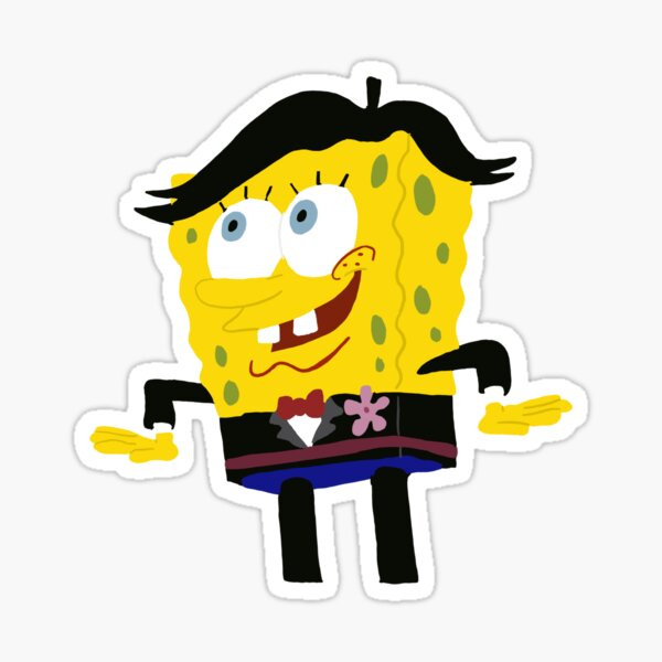 "Prom Spongebob" Sticker for Sale by vpittore | Redbubble
