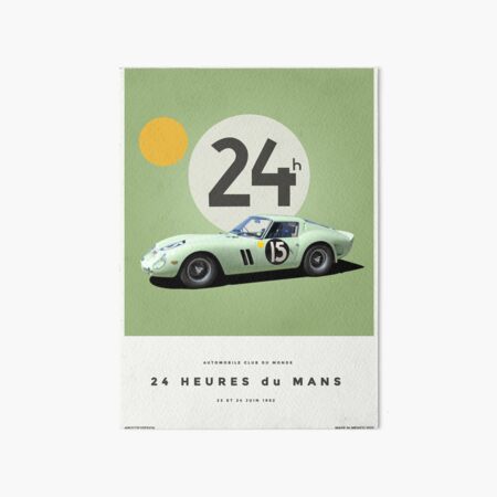 "1962 24 Heures du Mans Ferrari 250 GTO" Art Board Print for Sale by boltjesdesign | Redbubble