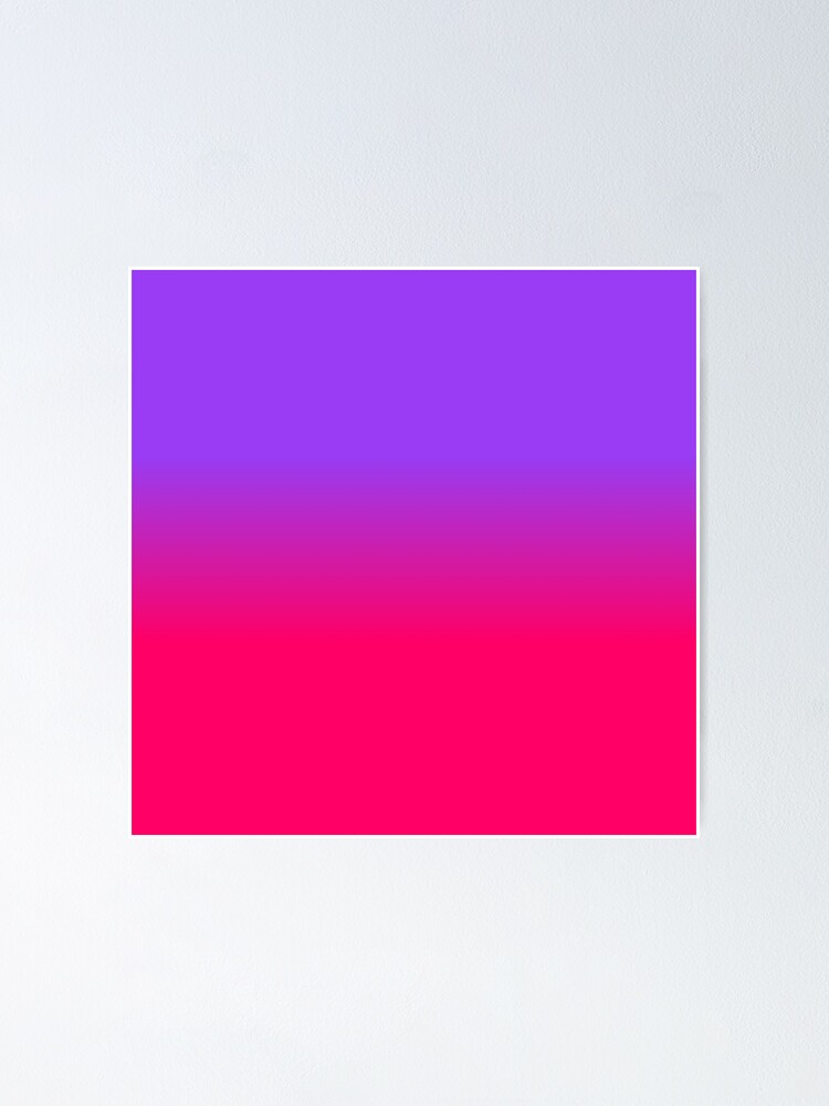"Neon Purple and Neon Pink Ombre Shade Color Fade" Poster by podartist ...