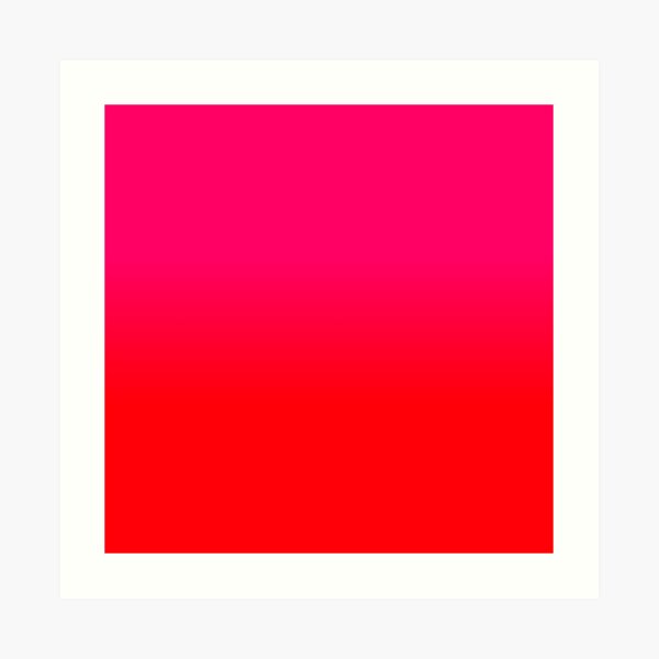 "Neon Red and Neon Pink Ombre Shade Color Fade" Art Print by podartist ...