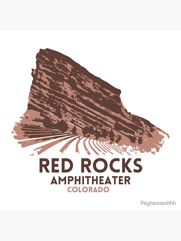 "Red Rocks" Sticker for Sale by Paytonnsmithh | Redbubble