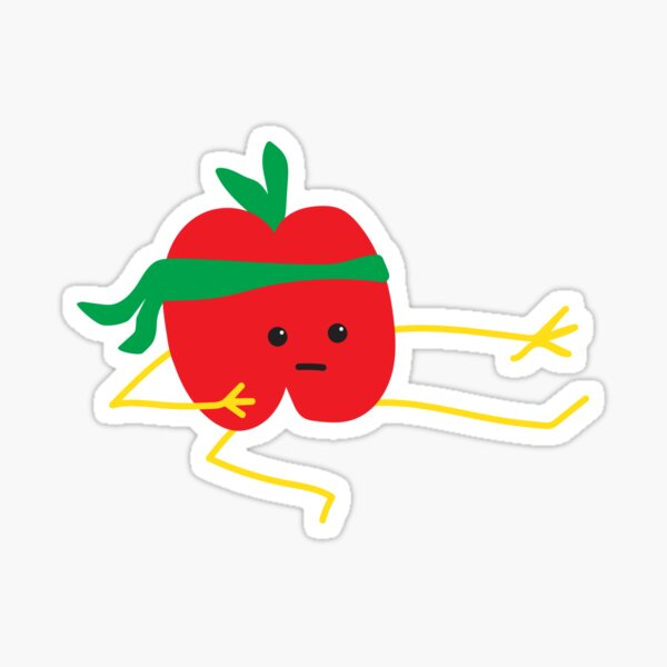 "? apple ninja ? " Sticker for Sale by TheCherubMakery | Redbubble