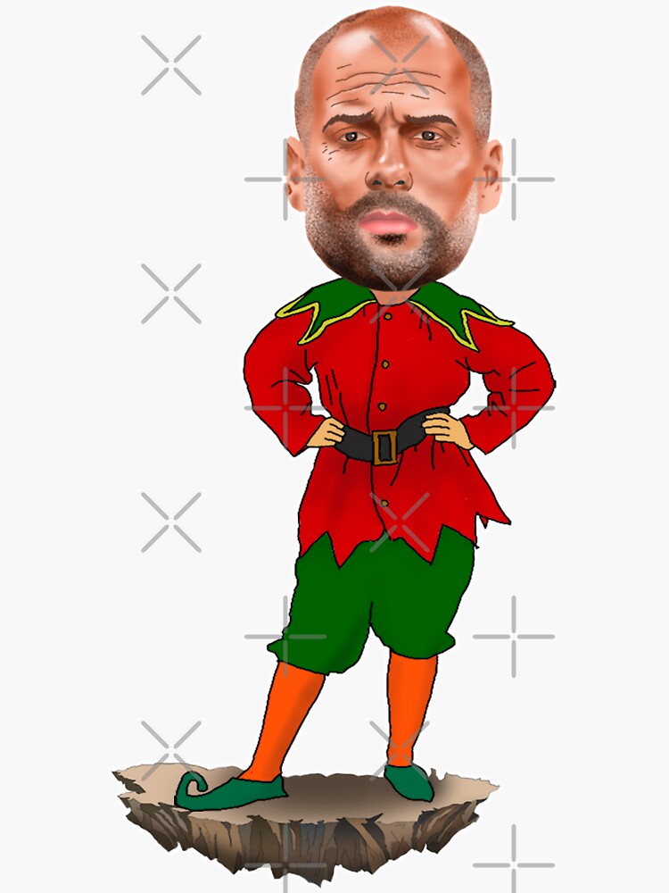 "Santa Pep Football Coach" Sticker for Sale by socozora | Redbubble