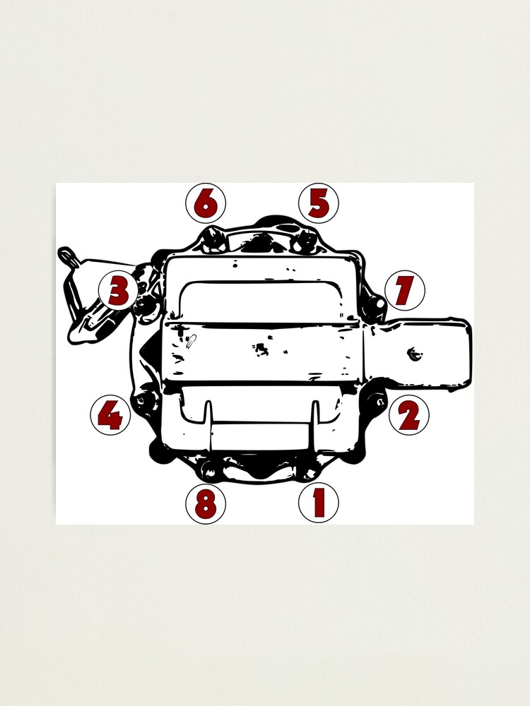 "Small Block Chevy Firing Order" Photographic Print for Sale by ...