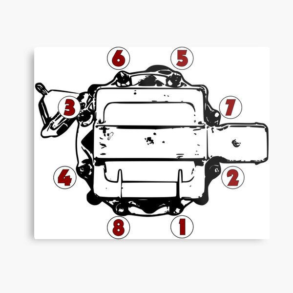 "Small Block Chevy Firing Order" Metal Print by kennedywesley | Redbubble