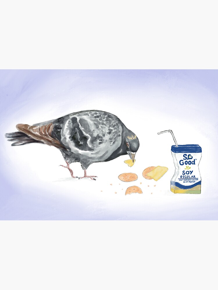 "purple snack queen pigeon" Sticker for Sale by thedailypidge | Redbubble