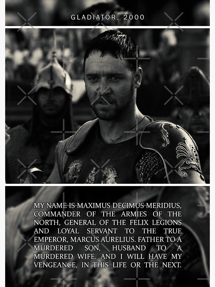 "Gladiator Quote 01" Poster for Sale by Duofilmo | Redbubble