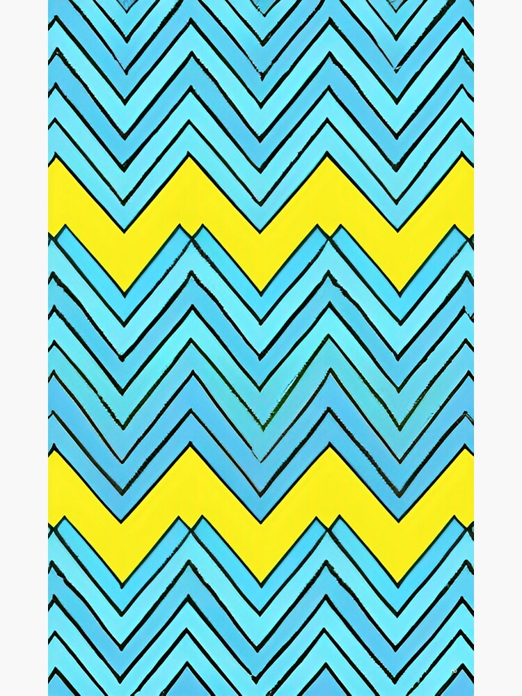 "Blue and Yellow Zigzag Pattern" Sticker for Sale by AstraLowelle ...