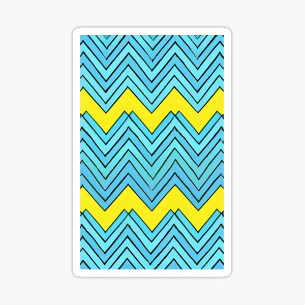 "Blue and Yellow Zigzag Pattern" Sticker for Sale by AstraLowelle ...