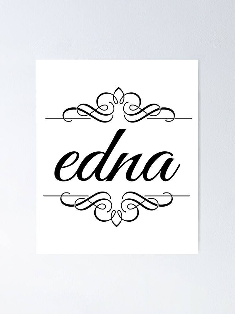 Póster « EDNA Nombre personalizado Etiqueta de cumpleaños Nombre de ...