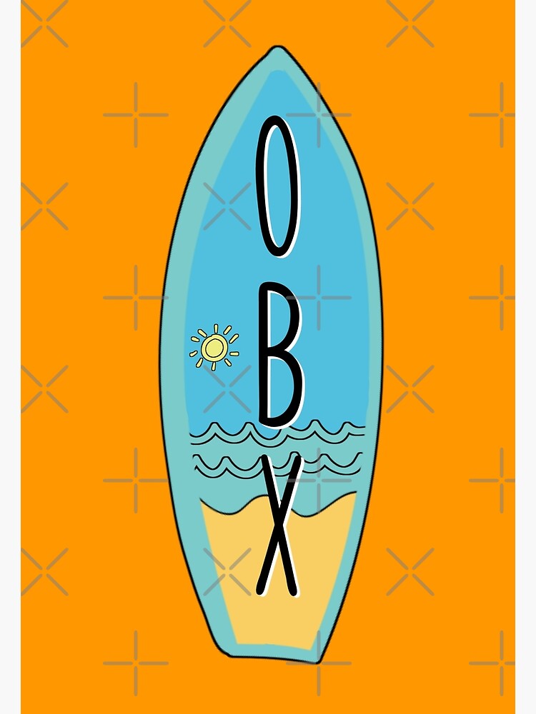 "ORIGINAL OBX (Outer Banks) Glossy Surfboard" Poster for Sale by ...