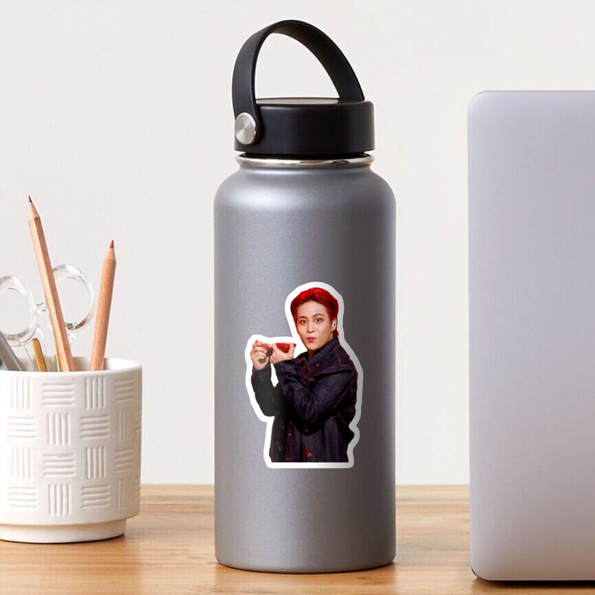 "Ateez Jongho Splitting Apple Meme" Sticker for Sale by kpopishopi ...