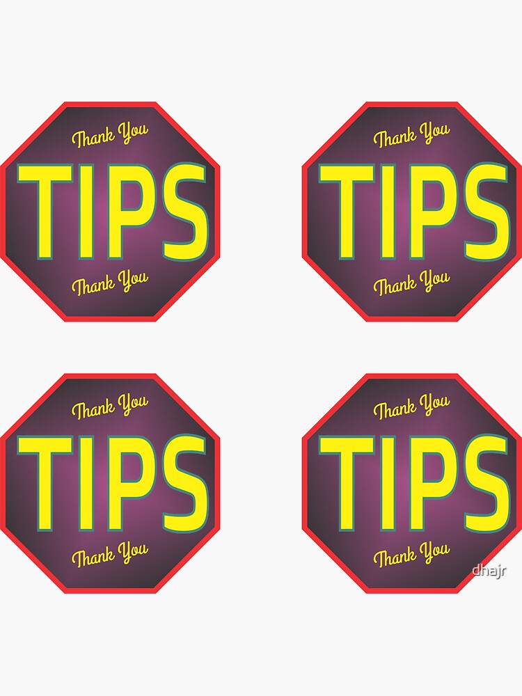 "Working For Tips. Sticker Pack" Sticker for Sale by dhajr | Redbubble