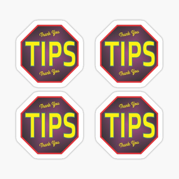 "Working For Tips. Sticker Pack" Sticker for Sale by dhajr | Redbubble