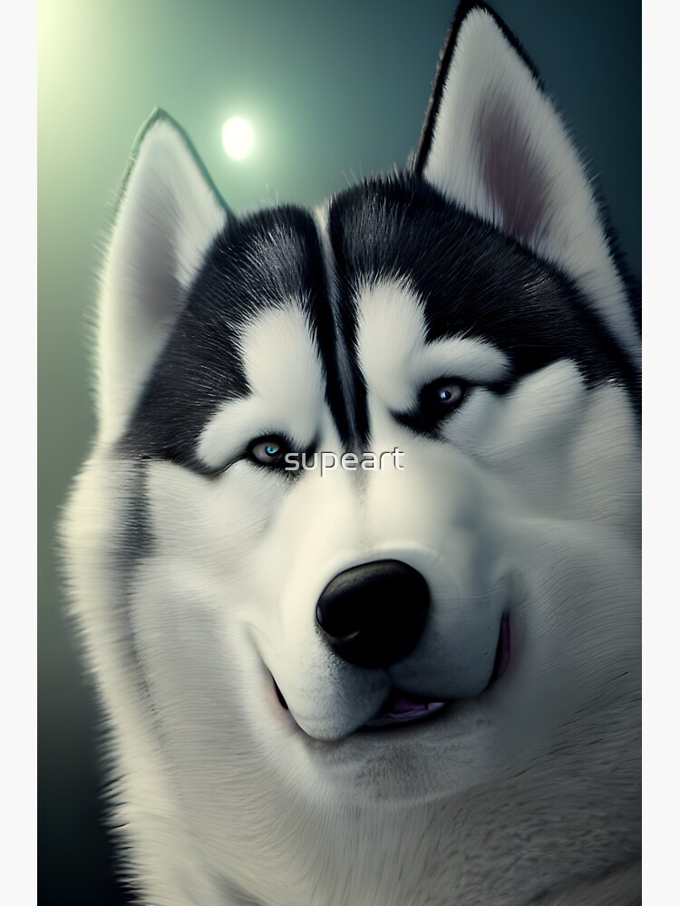 "Siberian Husky king fat dog #22" Sticker for Sale by supeart | Redbubble