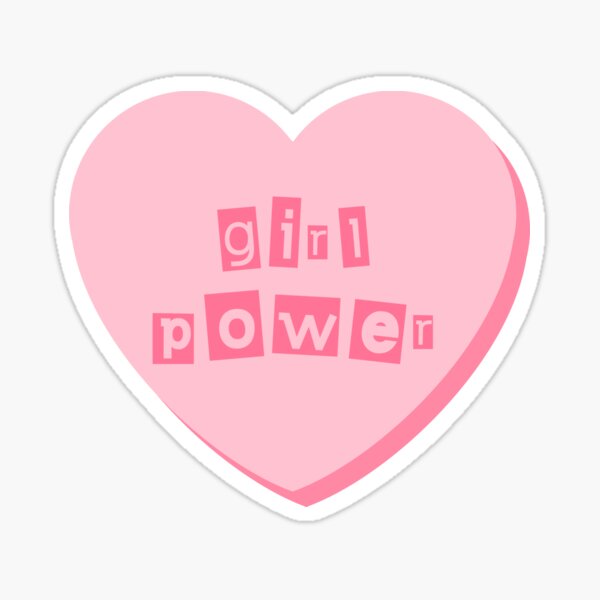 "girl power - pink candy heart" Sticker for Sale by Colorful-Inspo ...