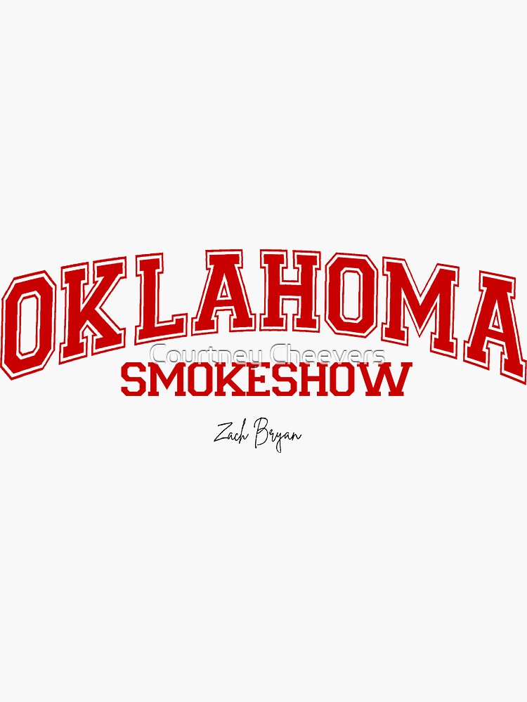"Oklahoma Smokeshow Zach Bryan" Sticker for Sale by Ccheevers | Redbubble