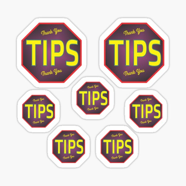 "Working For Tips. Sticker Pack" Sticker for Sale by dhajr | Redbubble