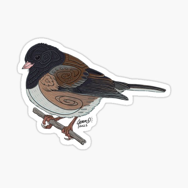 "Oregon Dark-Eyed Junco" Sticker for Sale by Corvus-latrans | Redbubble