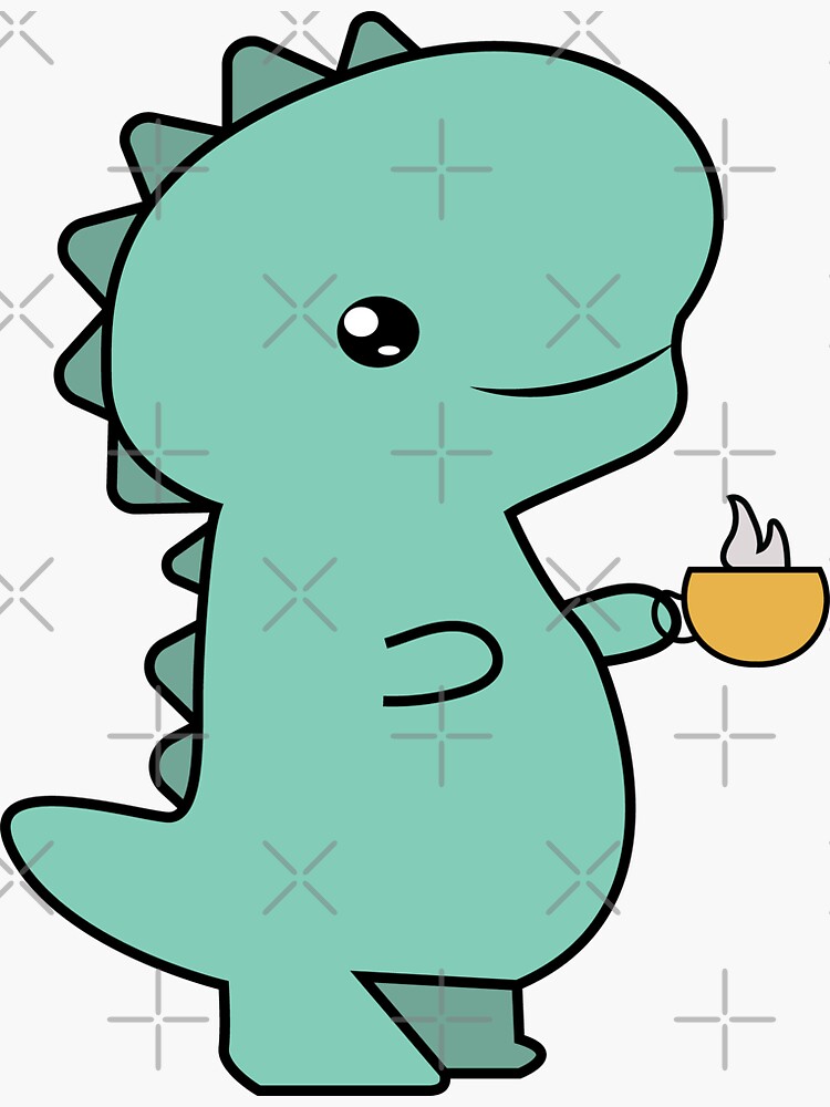 "Tea Rex Tea Funny Meme" Sticker for Sale by arwaIB | Redbubble