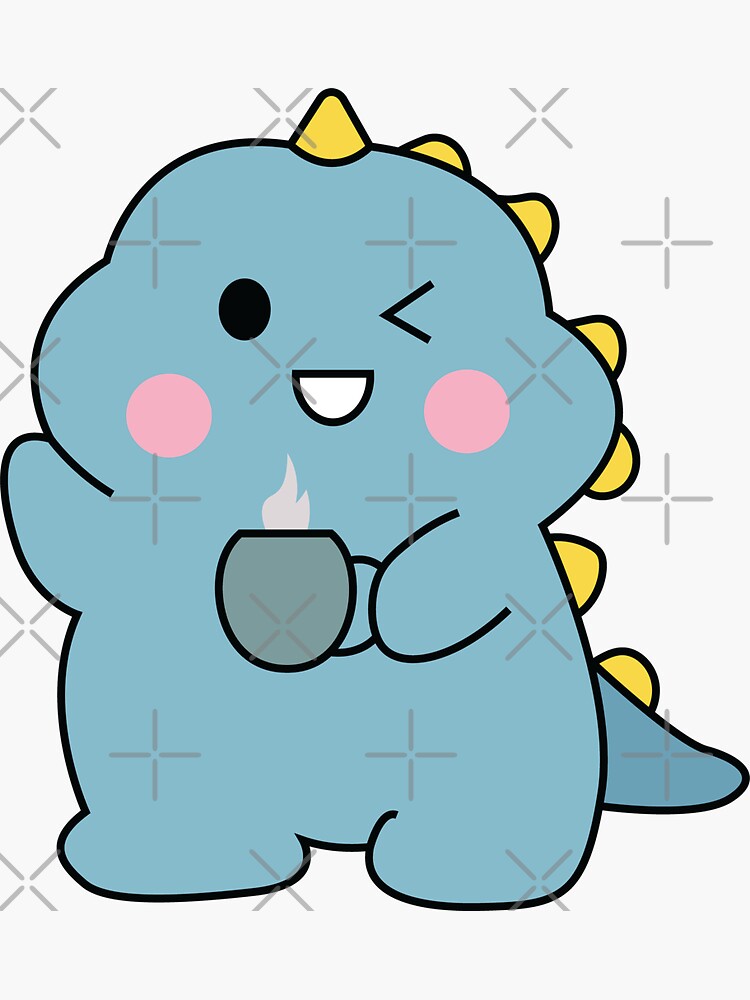 "Tea Rex Tea Funny Meme" Sticker for Sale by arwaIB | Redbubble