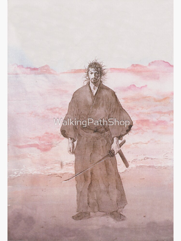"Vagabond Miyamoto Musashi Beautiful Aesthetic Print " Sticker for Sale ...