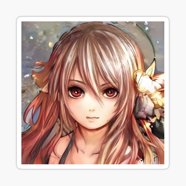 Brown Hair Anime Girl Sticker For Sale By Animegirlnft Redbubble