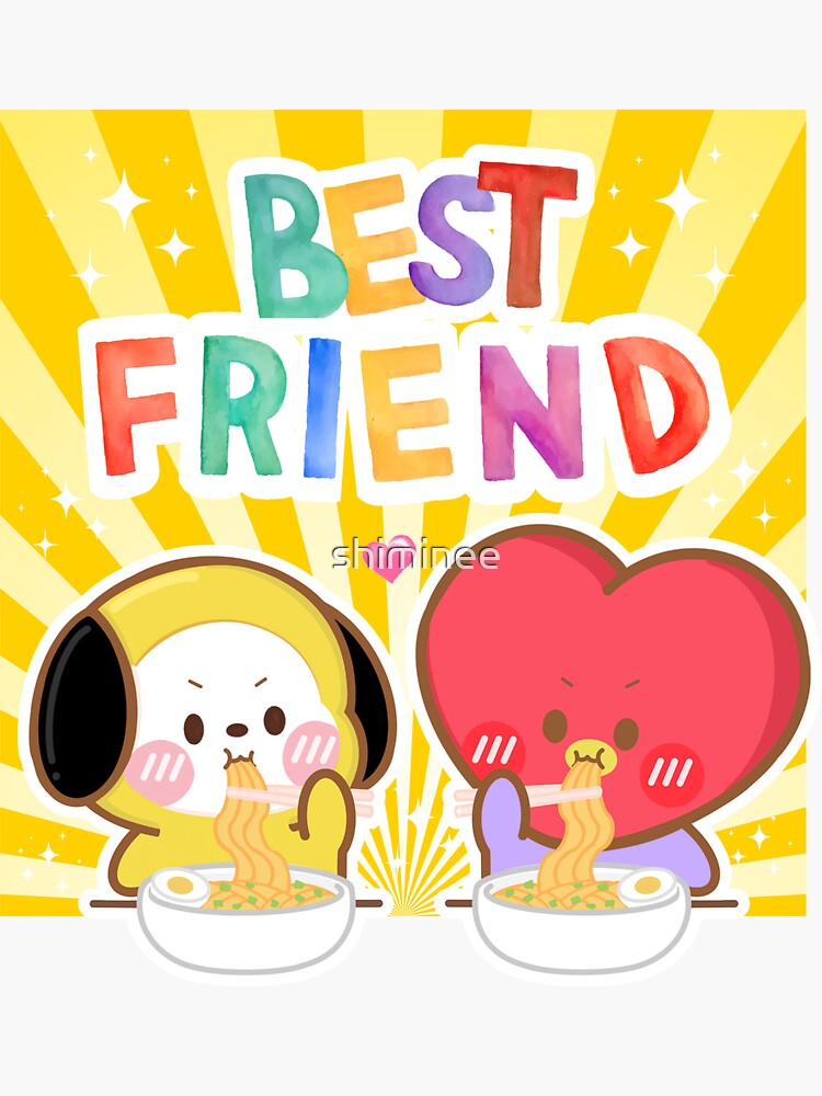 "BTS ARMY Best Friend Vmin Ramyeon Lover" Sticker for Sale by shiminee ...