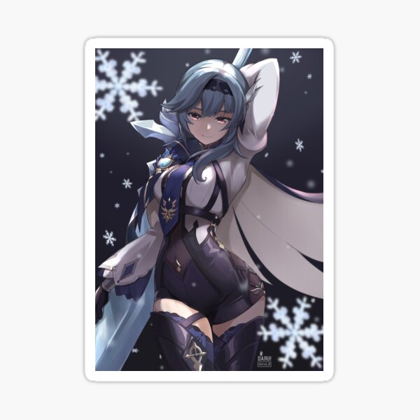 "Eula Genshin Impact" Sticker for Sale by KitaKittyGates | Redbubble