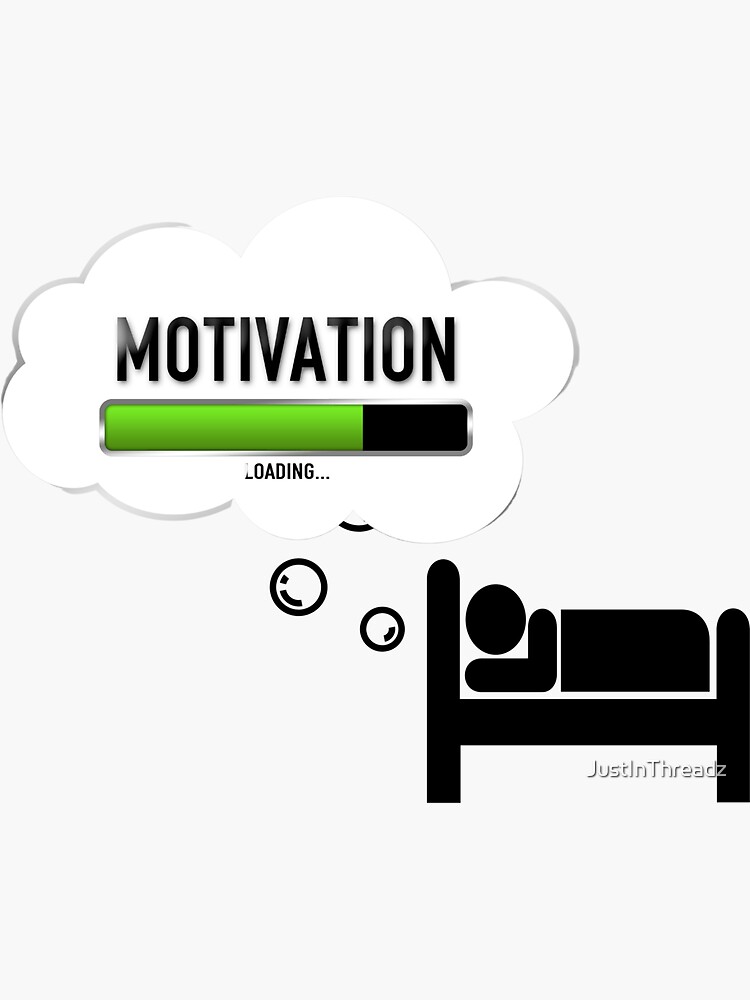 "Motivation Loading funny memes merchandise " Sticker for Sale by ...