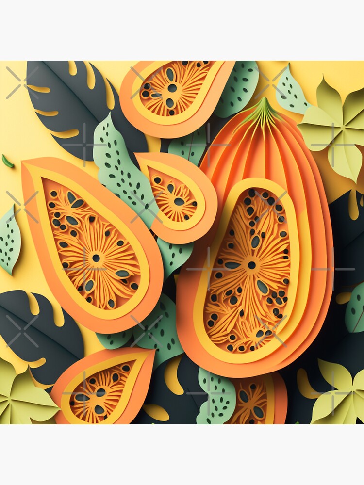 "Papaya" Sticker for Sale by AffirmDSG | Redbubble