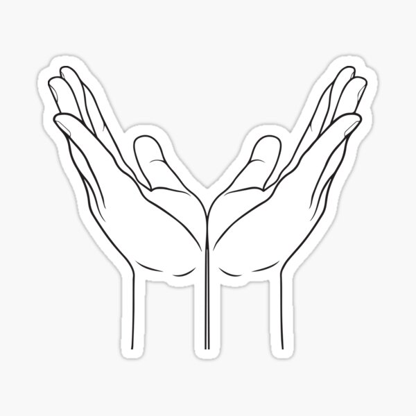 "Hands up " Sticker for Sale by goldenlolly1 | Redbubble