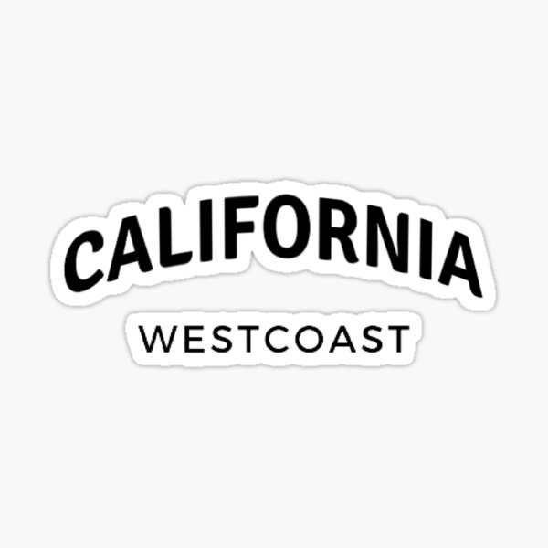 "CALIFORNIA WEST COAST" Sticker for Sale by Blerine | Redbubble