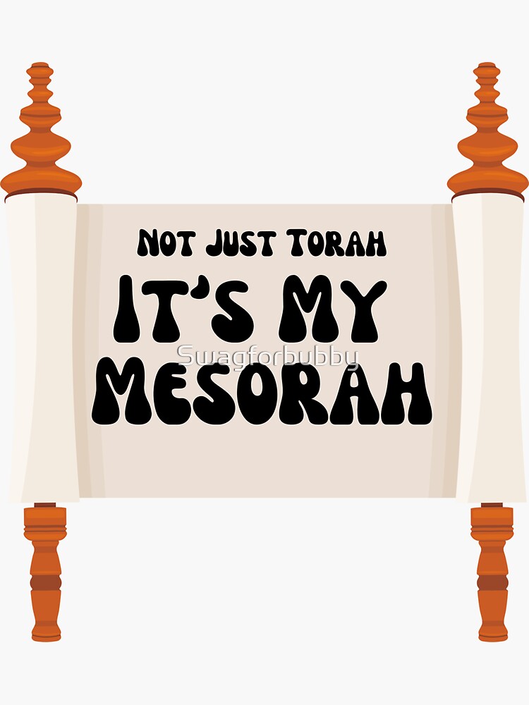 "Bat Mitzvah Not Just Torah It's My Mesorah Jewish Pride" Sticker for ...