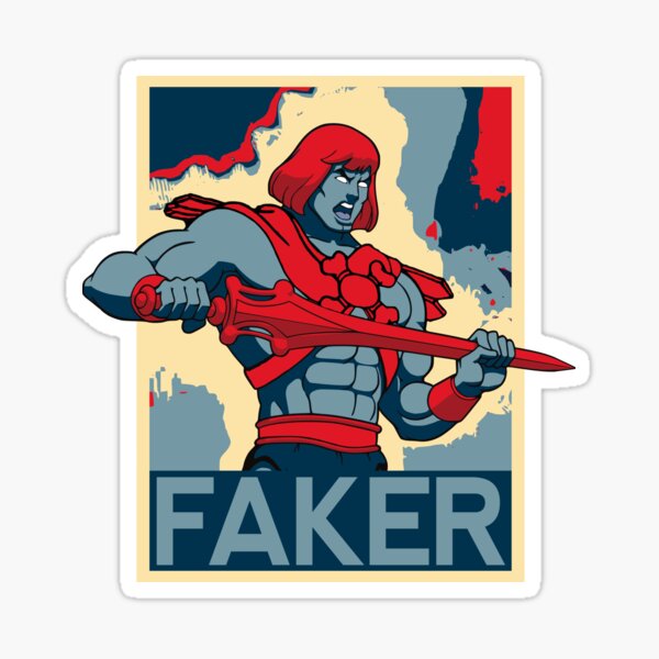 Faker He Man Stickers | Redbubble