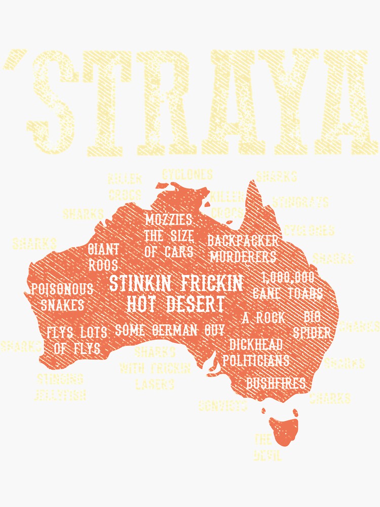 "Vintage Aussie Day Straya Australia Map G_x27_day Mate Outback ...