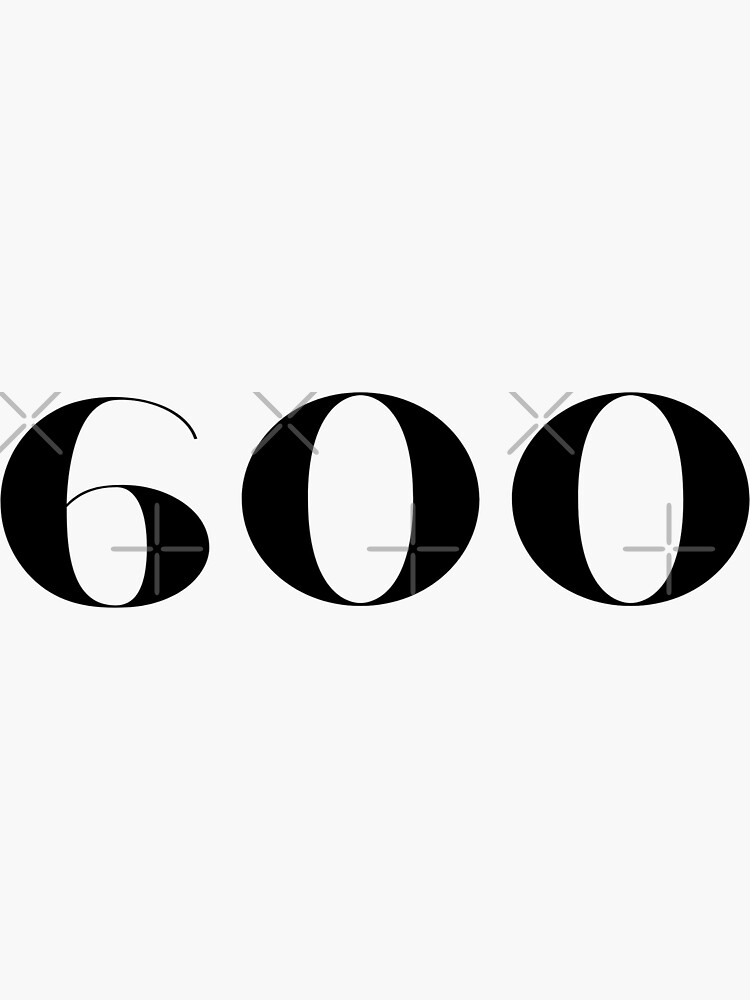"600" Sticker for Sale by calibrit | Redbubble