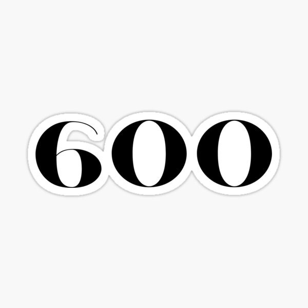 "600" Sticker for Sale by calibrit | Redbubble