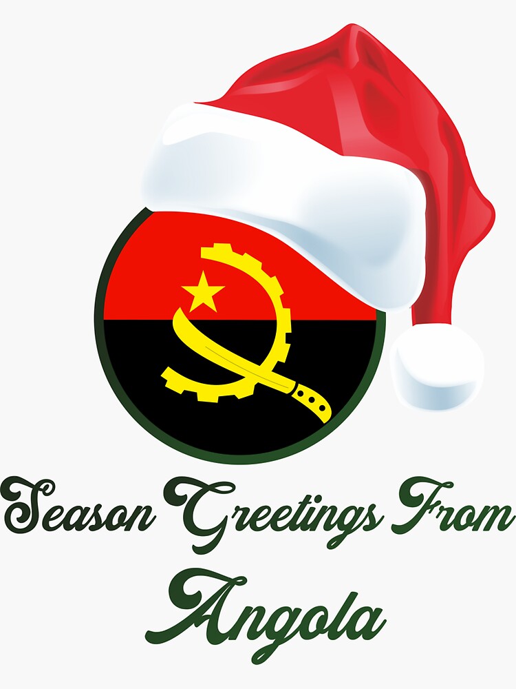 " Season Greetings from Angola" Sticker for Sale by frexxx | Redbubble