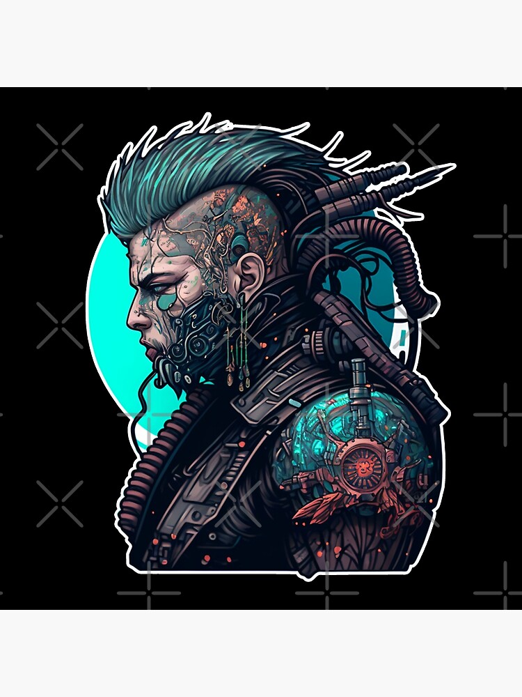 "SwordSpeed Cyberpunk Futuristic Stickers" Poster for Sale by ...