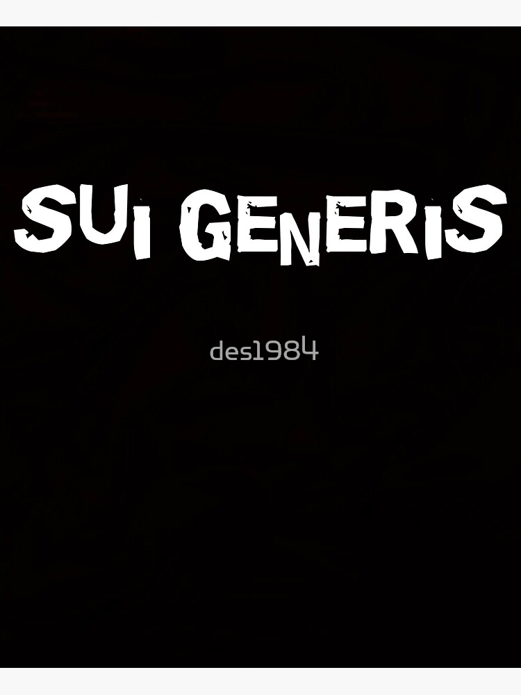 "Sui Generis" Canvas Print by des1984 | Redbubble
