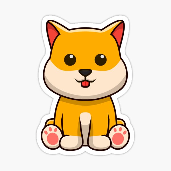 "Illustration of a sitting dog" Sticker for Sale by Rizieqzidany25 ...