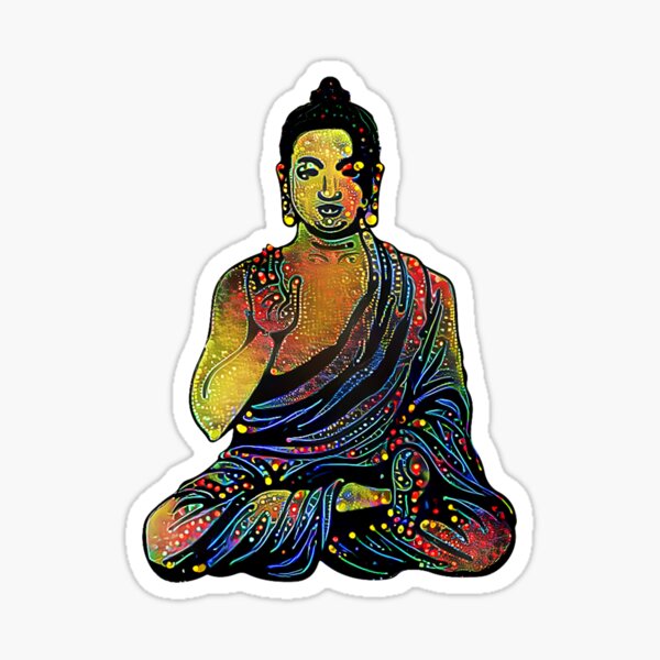 "Beaded Buddha" Sticker for Sale by AintJames | Redbubble