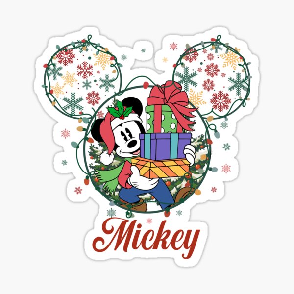 "Mouse Head Christmas Snowflakes Mouse" Sticker for Sale by ...
