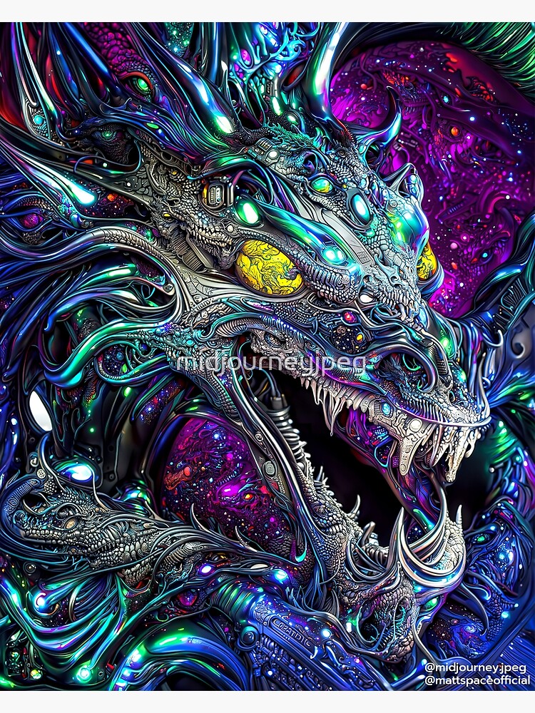 "COSMIC DRAGON" Art Print for Sale by midjourneyjpeg | Redbubble