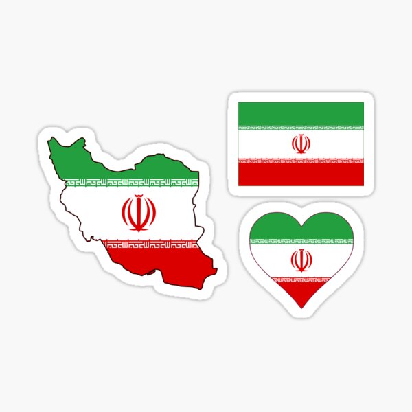"Iran Flag Map" Sticker for Sale by lilyandart | Redbubble
