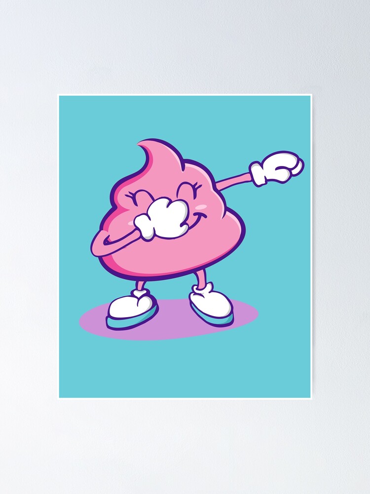 Poster « Tamponner, rose, caca, emoji », par zeno27 | Redbubble