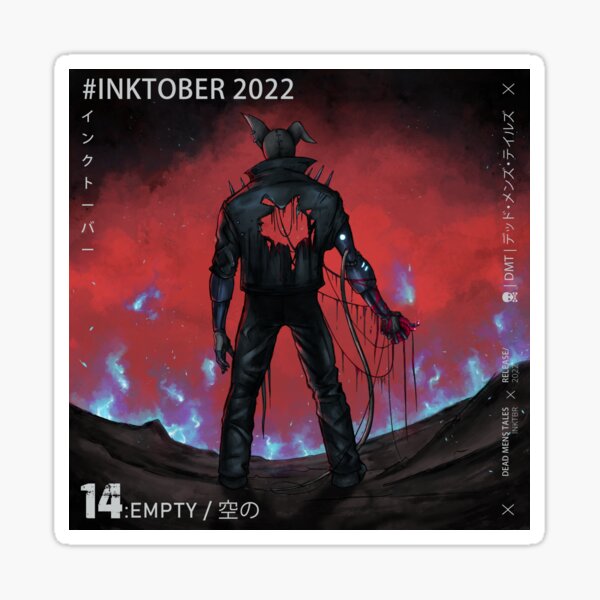 "Inktober 14 - Empty" Sticker for Sale by thep1rateking | Redbubble