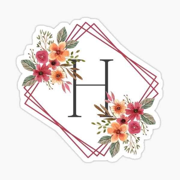 "Monogram mugs , custom mugs, letter h, " Sticker for Sale by ...